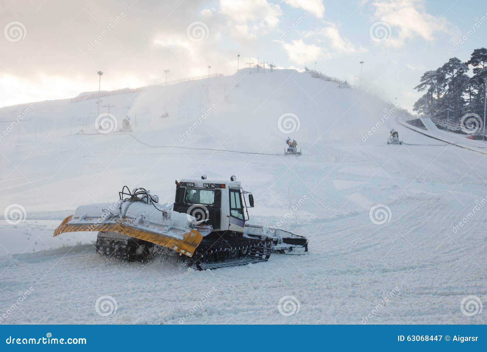 Snow moving vehicle stock image. Image of transportation - 63068447