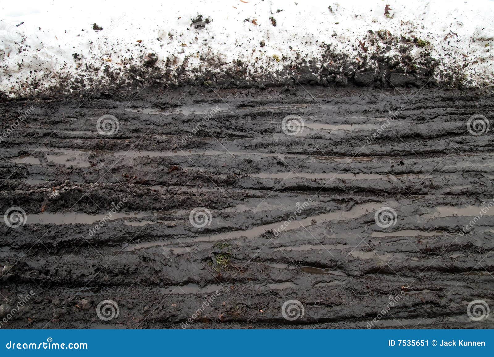 Snow Mud and Tracks stock image. Image of dirt, turf, tracks - 7535651