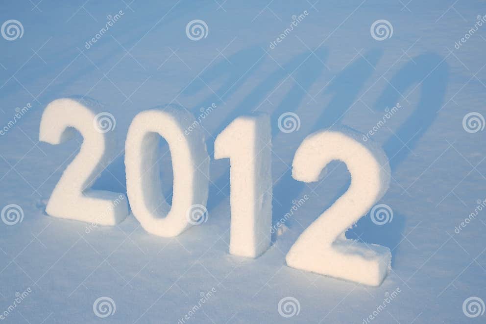 Snow number 2012 stock image. Image of snow, backgrounds - 21660045