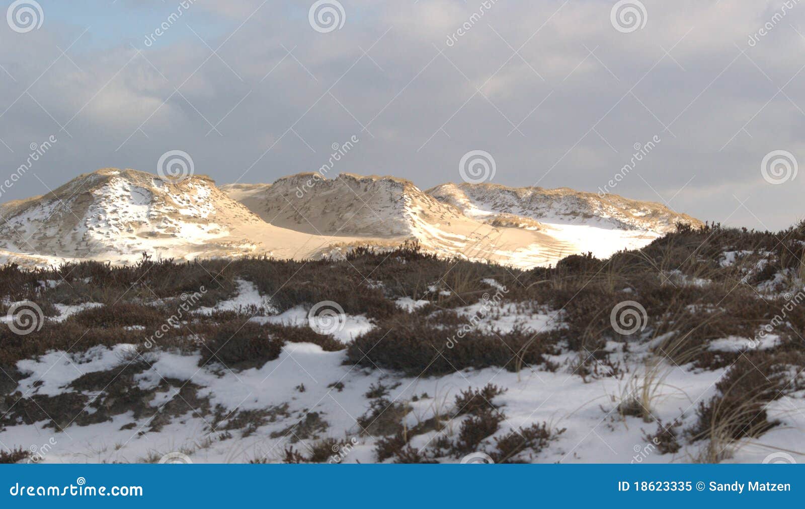 Snow patches in the dunes stock image. Image of sylt - 18623335