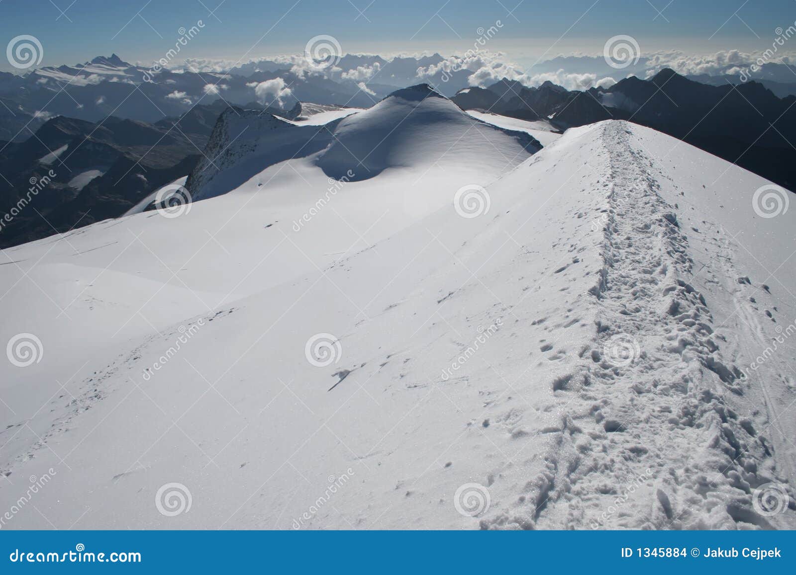 Snow path stock photo. Image of glacier, summer, path - 1345884