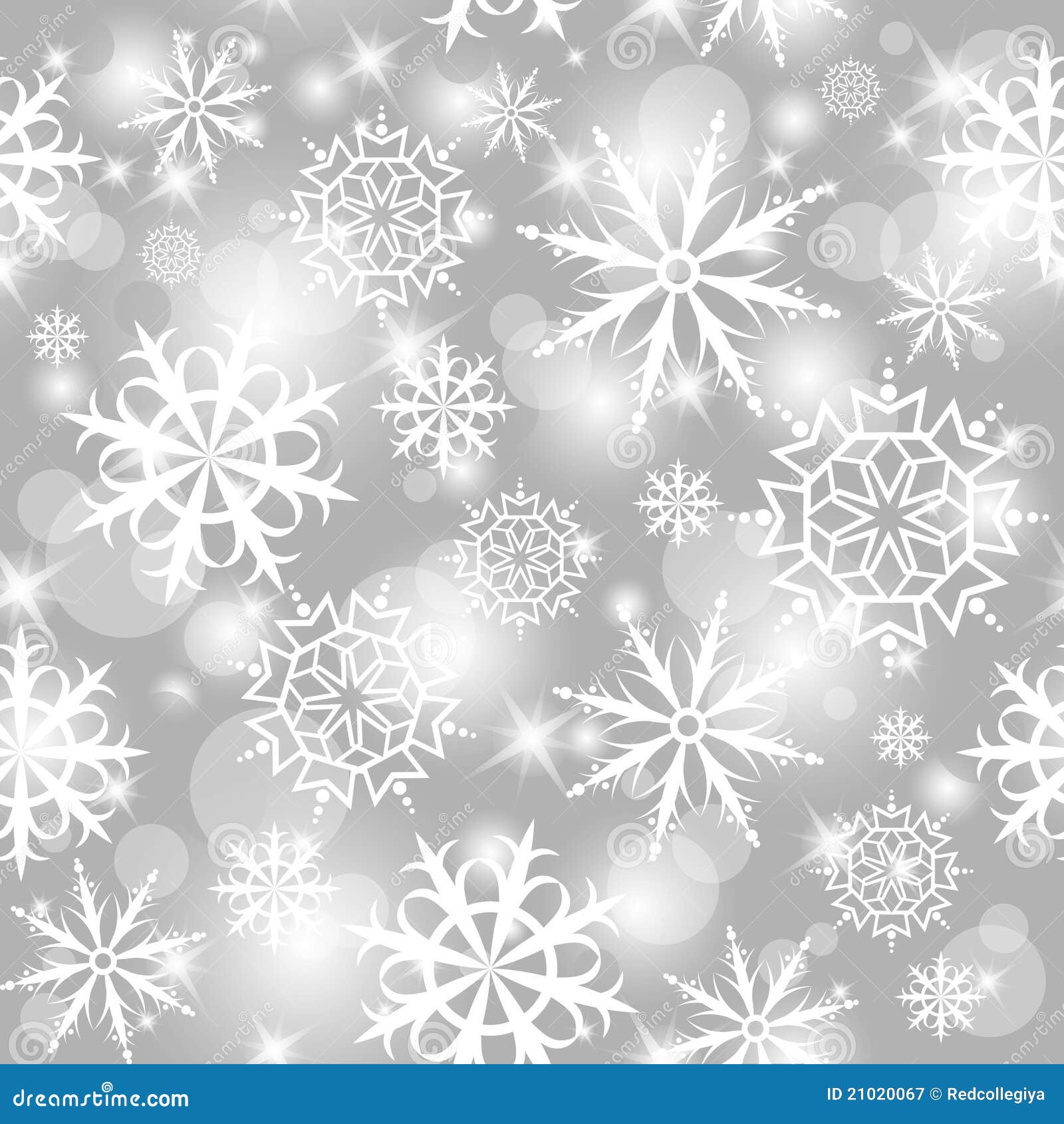 Snow pattern stock vector. Illustration of seamless, silver - 21020067