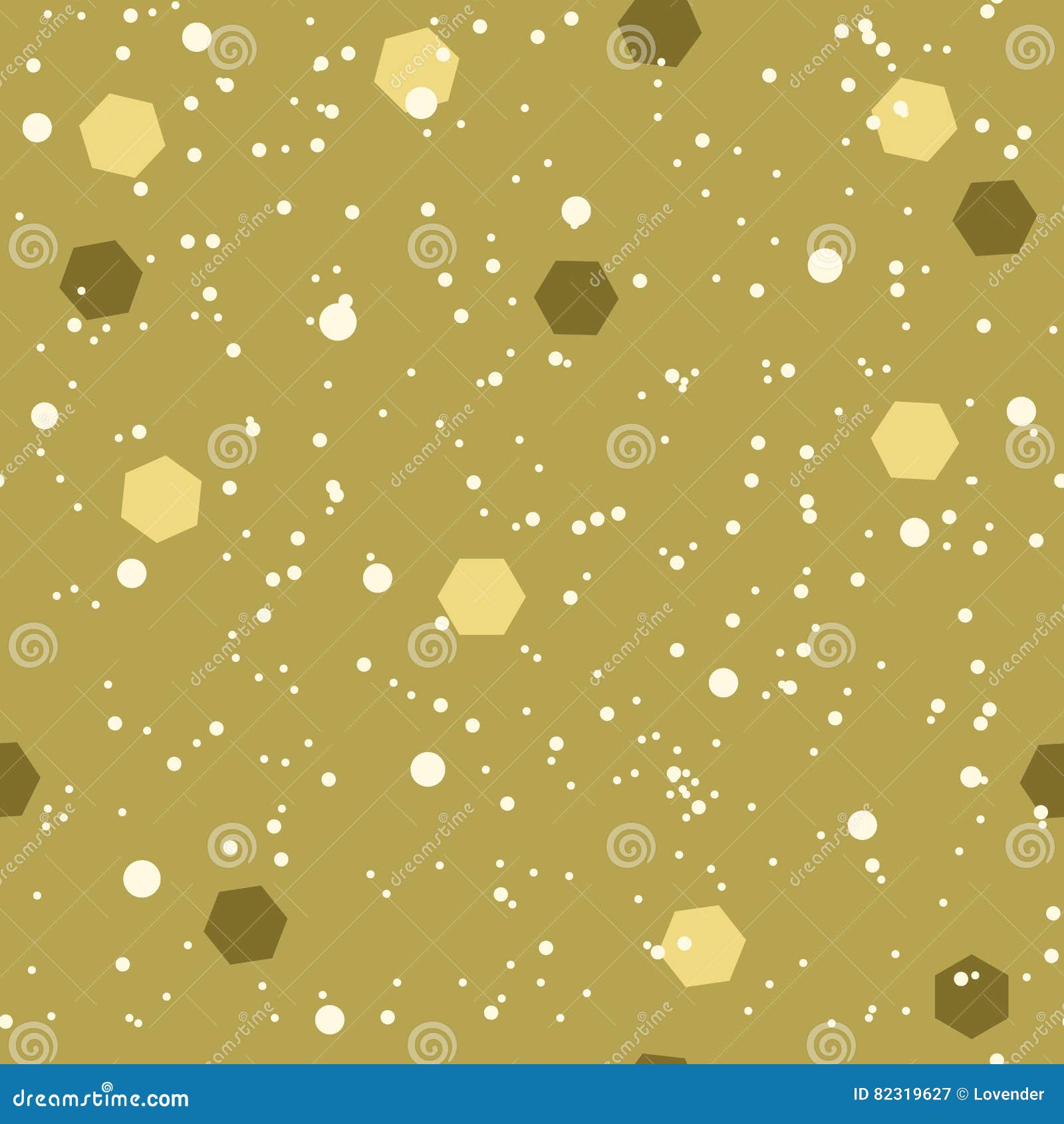 Snow Pattern with Hexagonal Confetti. Seamless Vector Stock Vector ...