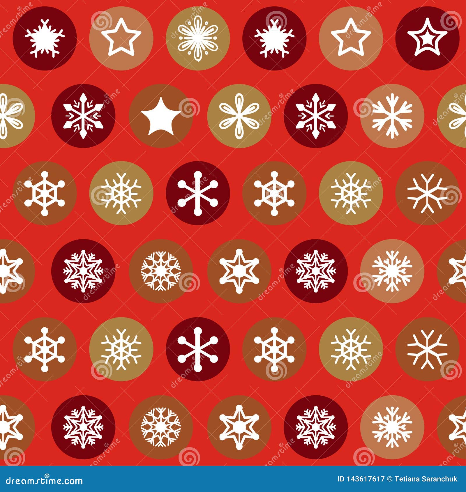 Snow Pattern on Red Background. Vector Illustration Stock Vector ...