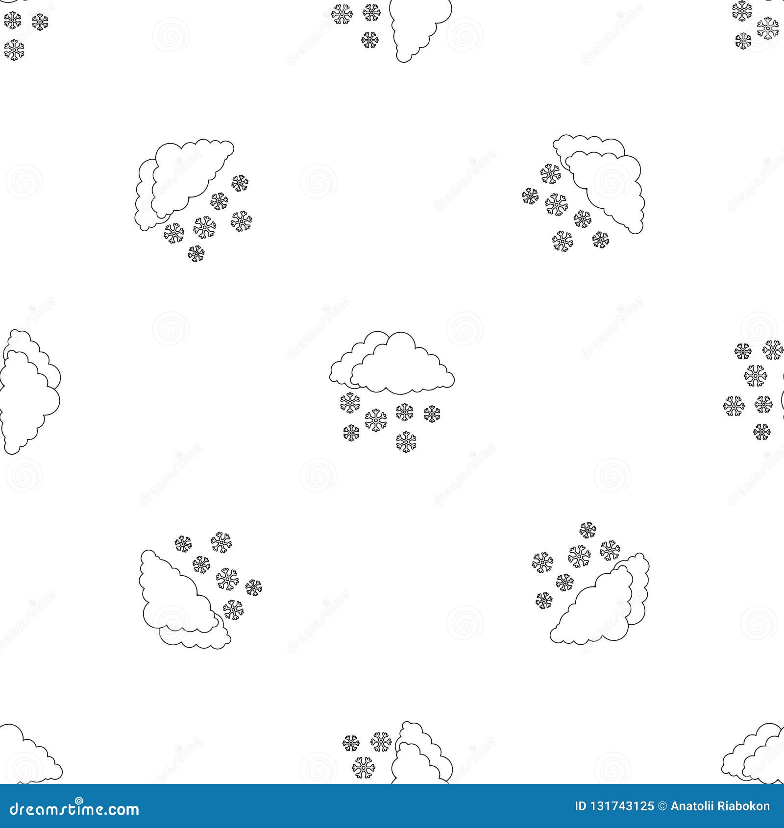 Snow Pattern Seamless Vector Stock Vector - Illustration of seamless ...