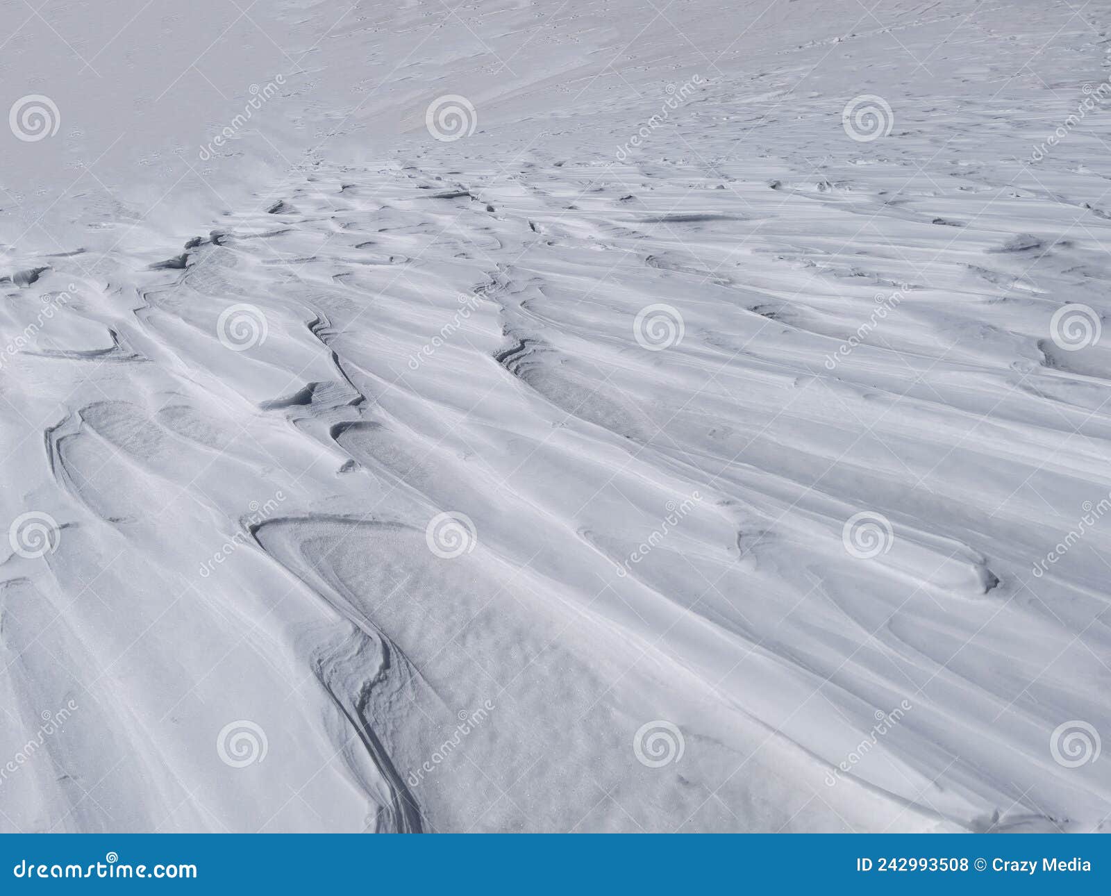 Snow Patterns Formed by Heavy Storms Stock Photo - Image of traces ...