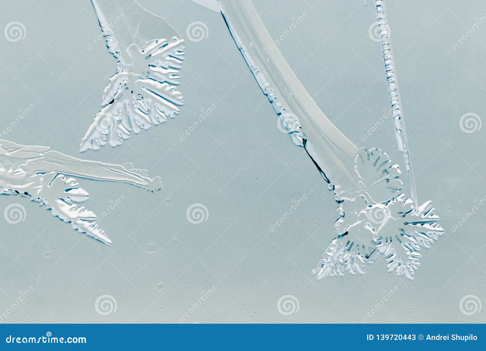 Snow Patterns on Glass As an Abstract Background Stock Image - Image of ...