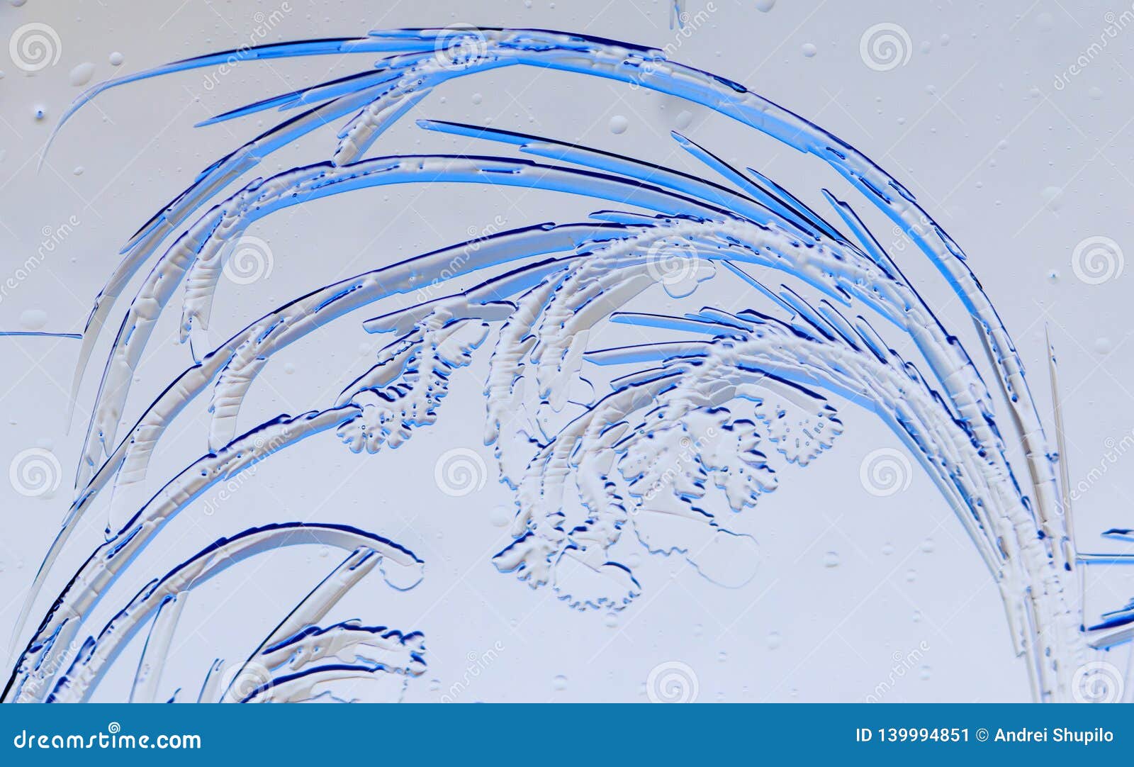 Snow Patterns on Glass As an Abstract Background Stock Image - Image of ...
