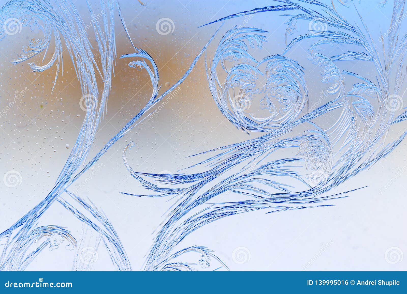 Snow Patterns on Glass As an Abstract Background Stock Photo - Image of ...
