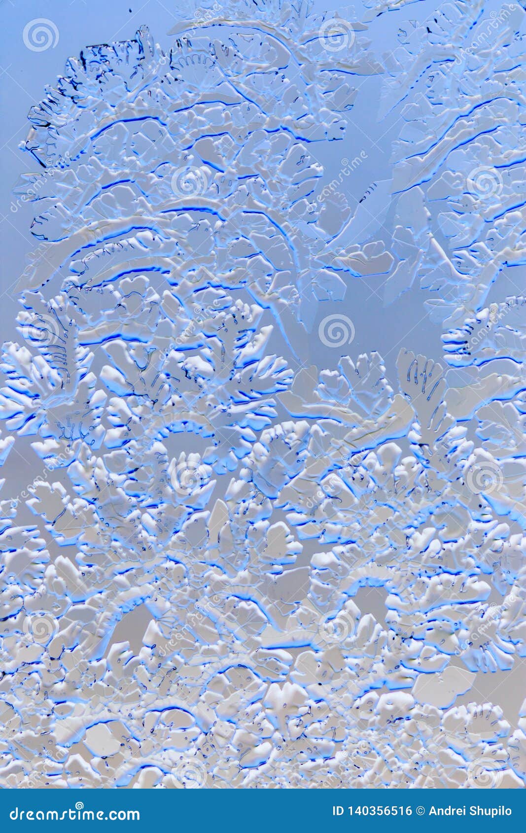 Snow Patterns on Glass As an Abstract Background Stock Photo - Image of ...