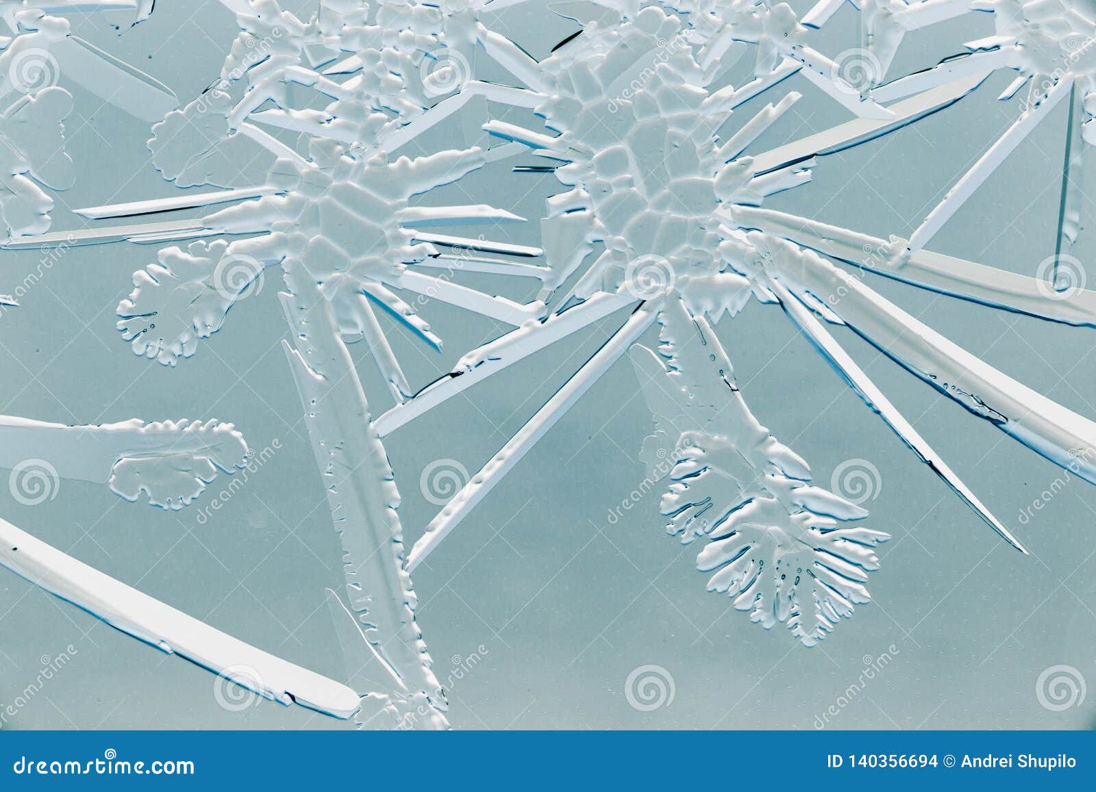 Snow Patterns on Glass As an Abstract Background Stock Photo - Image of ...