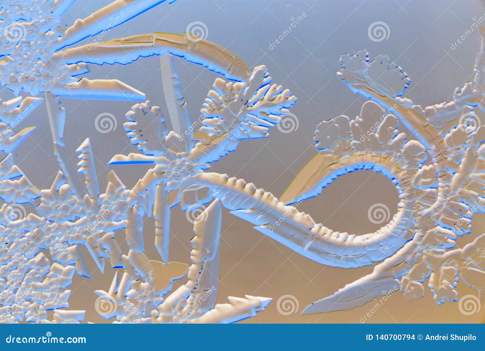 Snow Patterns on Glass As an Abstract Background Stock Photo - Image of ...