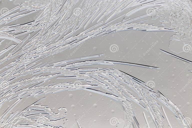Snow Patterns on Glass As an Abstract Background Stock Photo - Image of ...