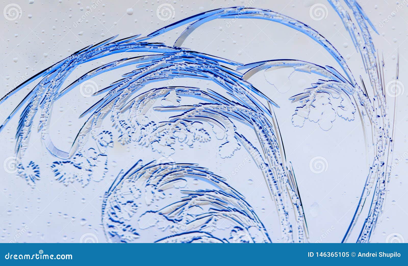 Snow Patterns on Glass As an Abstract Background Stock Image - Image of ...
