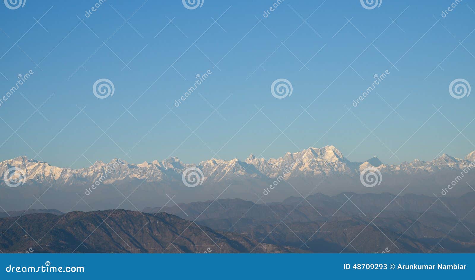 Himalayan Ranges Seen From Pauri Town In Uttarakhand(India) Royalty ...