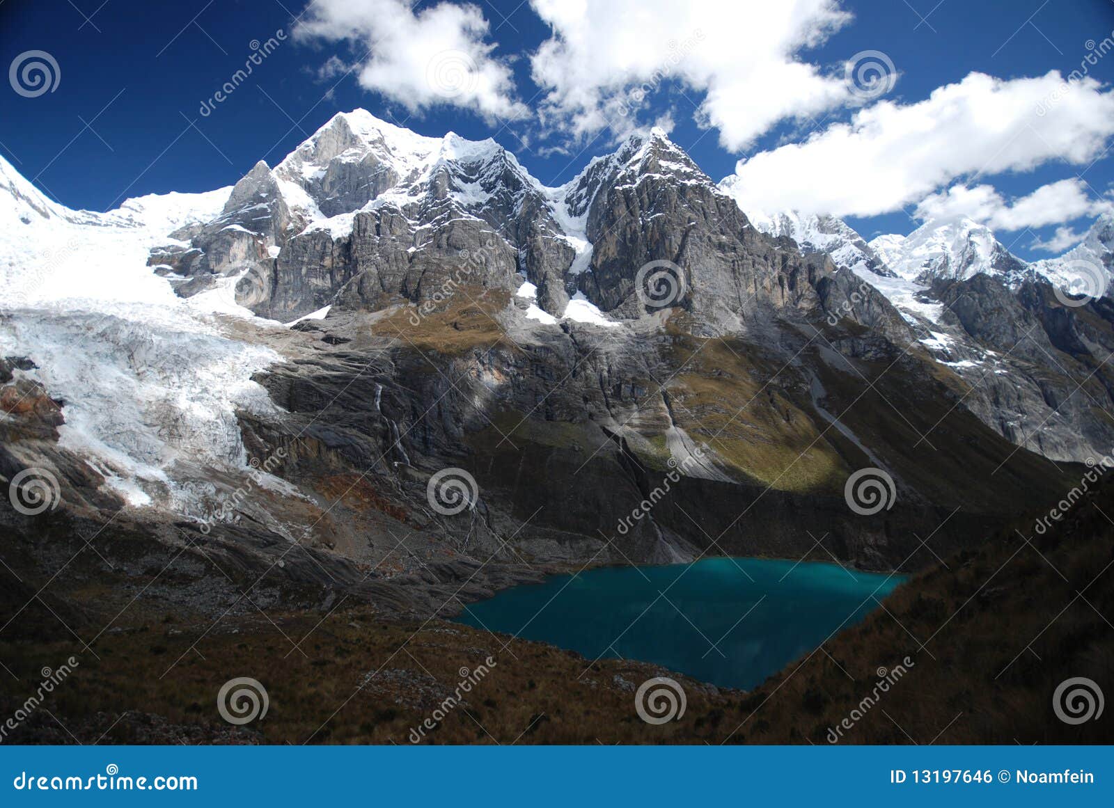 Snow Peaks and Lakes in Peru Stock Photo - Image of travel, blue: 13197646