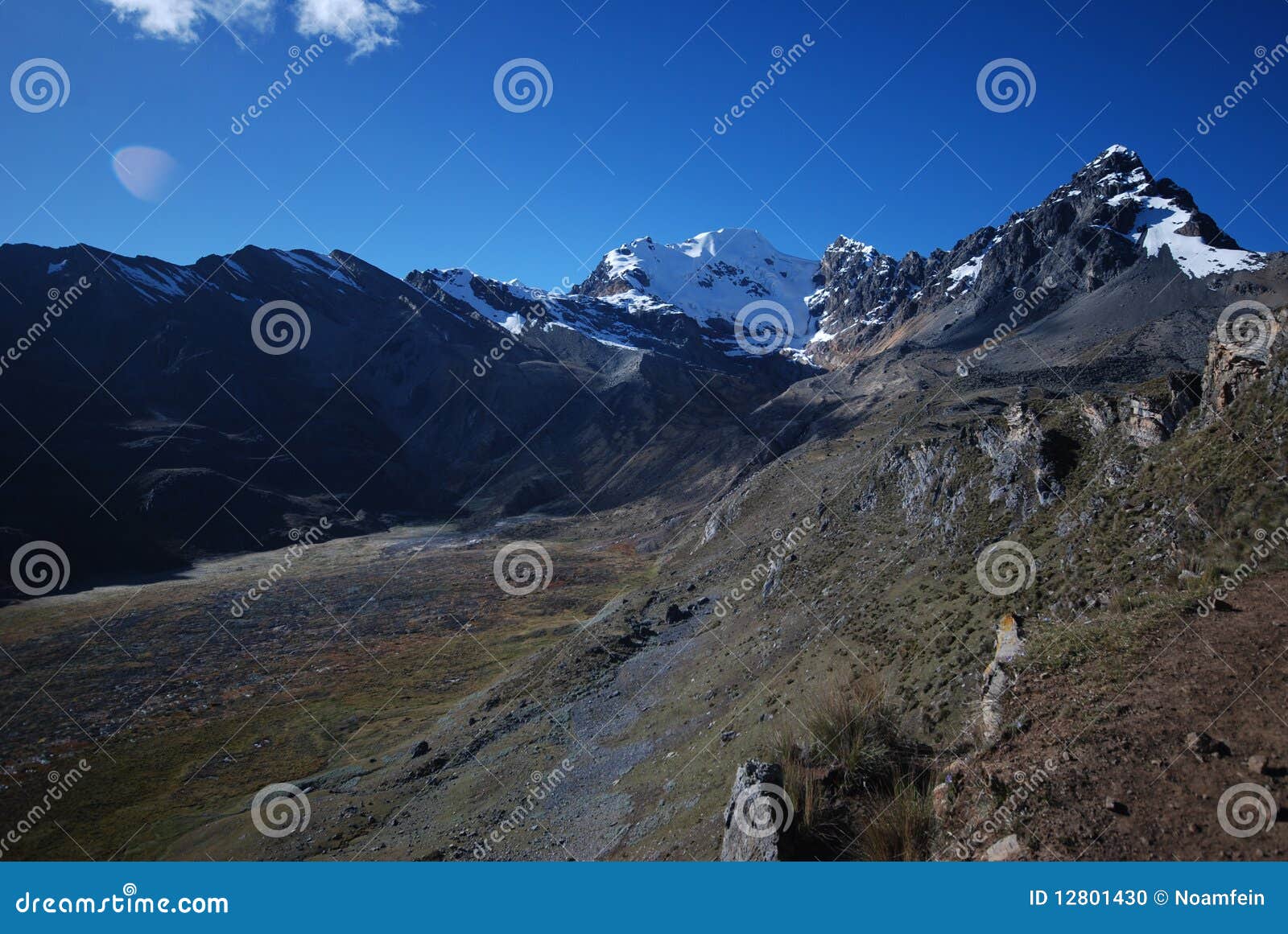Snow Peaks and Mountains in Peru Stock Photo - Image of landscape ...