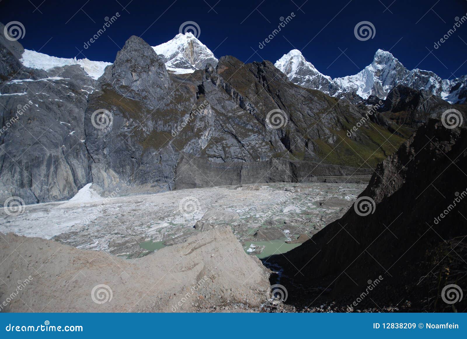 Snow Peaks and Mountains in Peru Stock Image - Image of cover, lakes ...