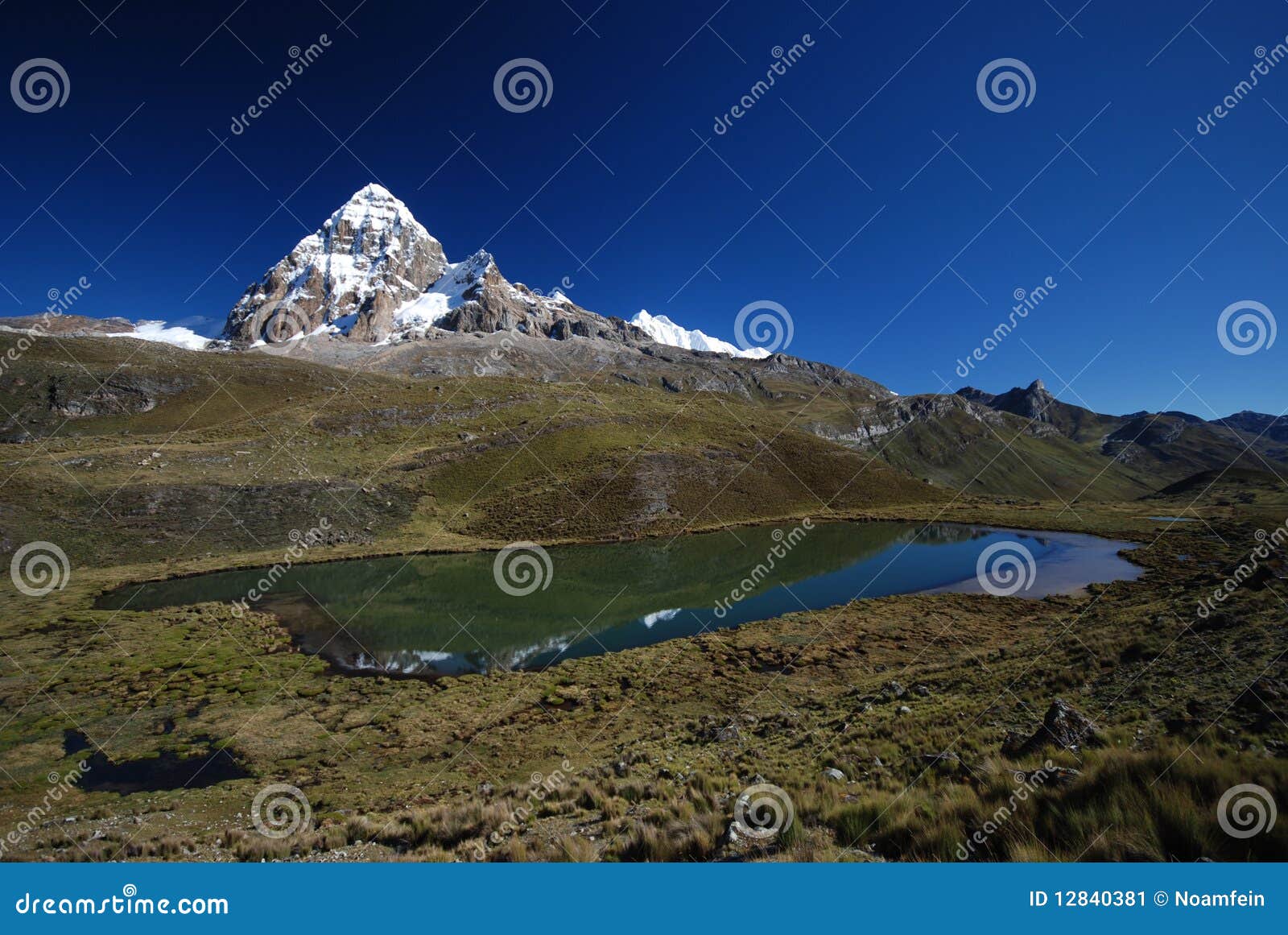 Snow Peaks and Mountains in Peru Stock Image - Image of peaks, lagoons ...