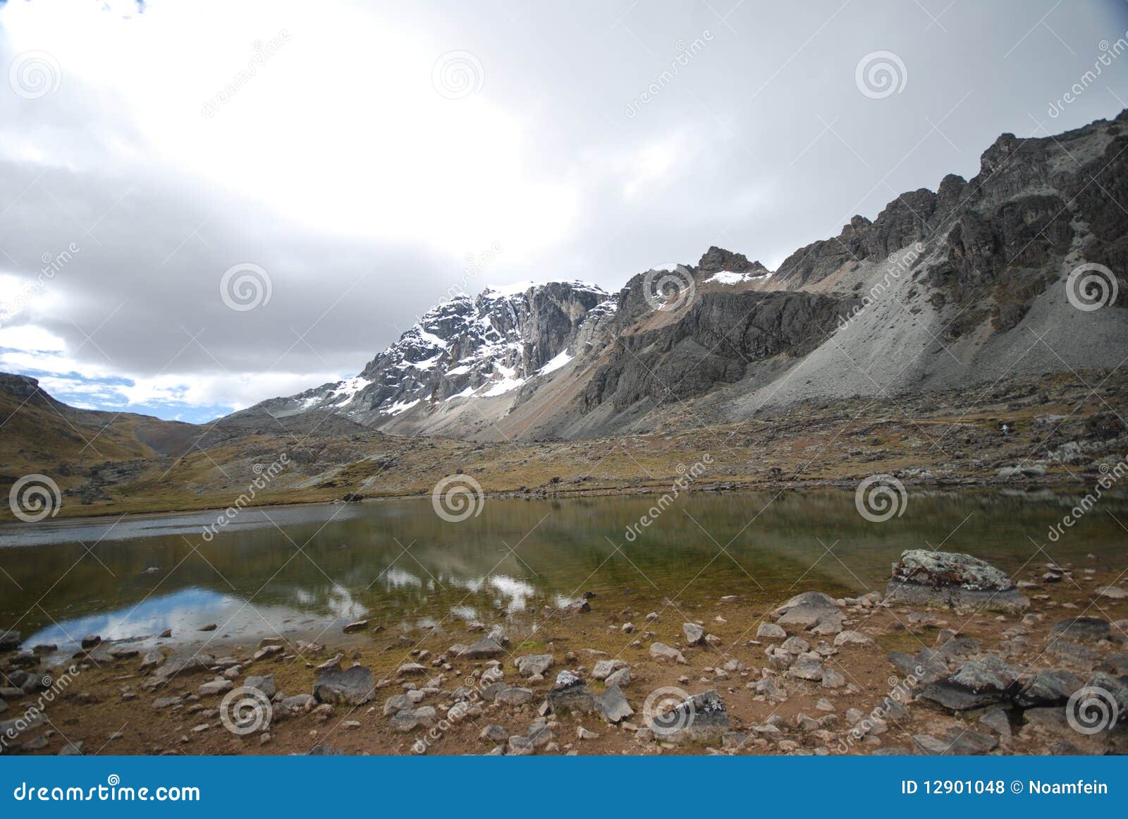Snow Peaks and Mountains in Peru Stock Photo - Image of lagoons ...