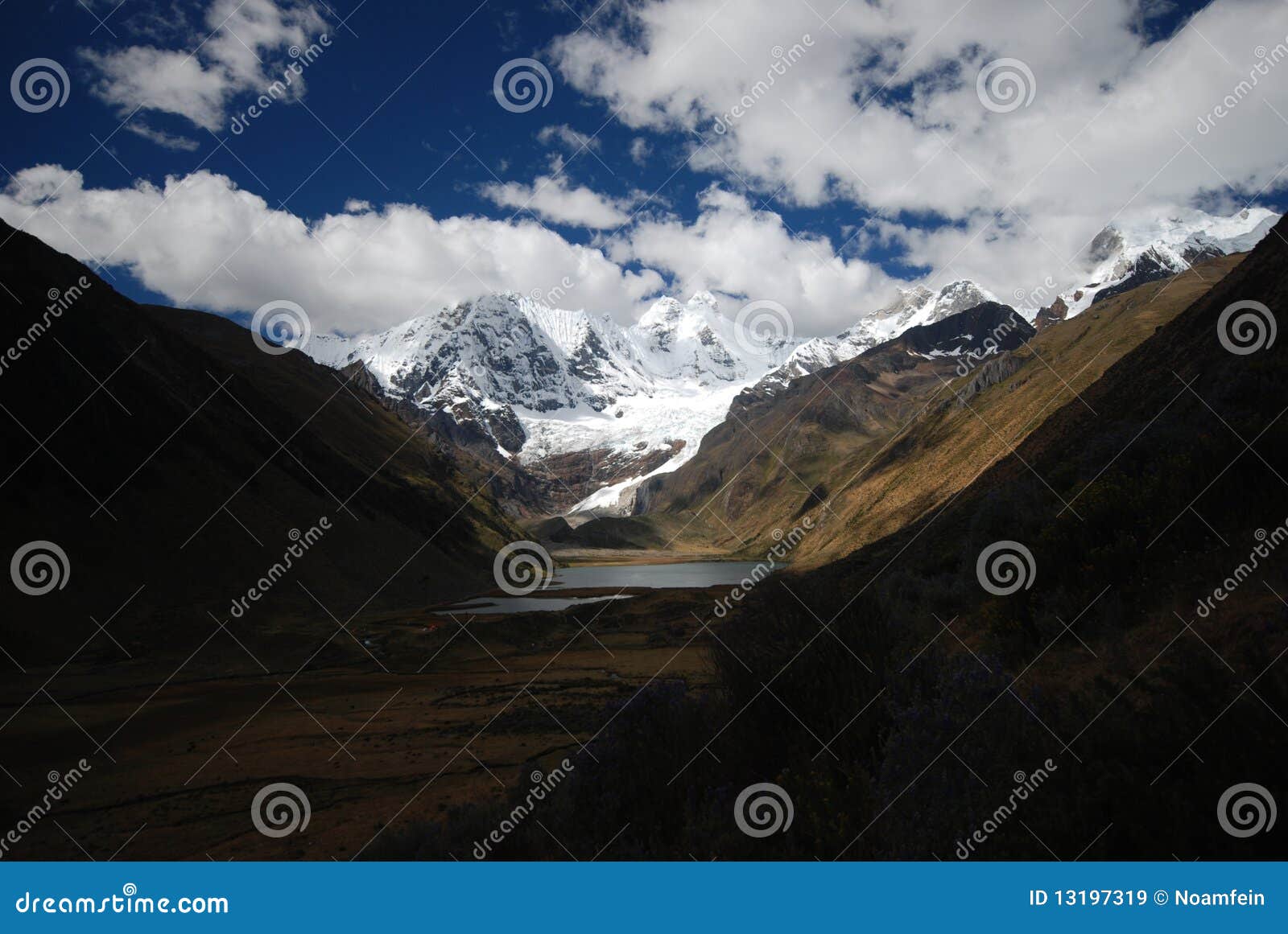 Snow Peaks and Mountains in Peru Stock Image - Image of scenic, lake ...