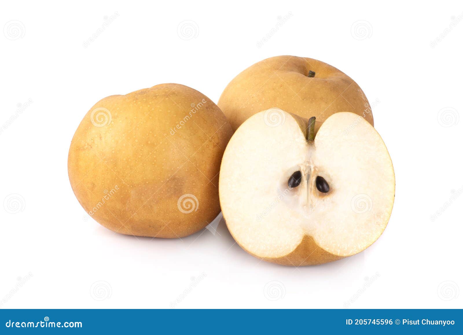Snow Pear Isolated on a White Background Stock Photo - Image of pear ...