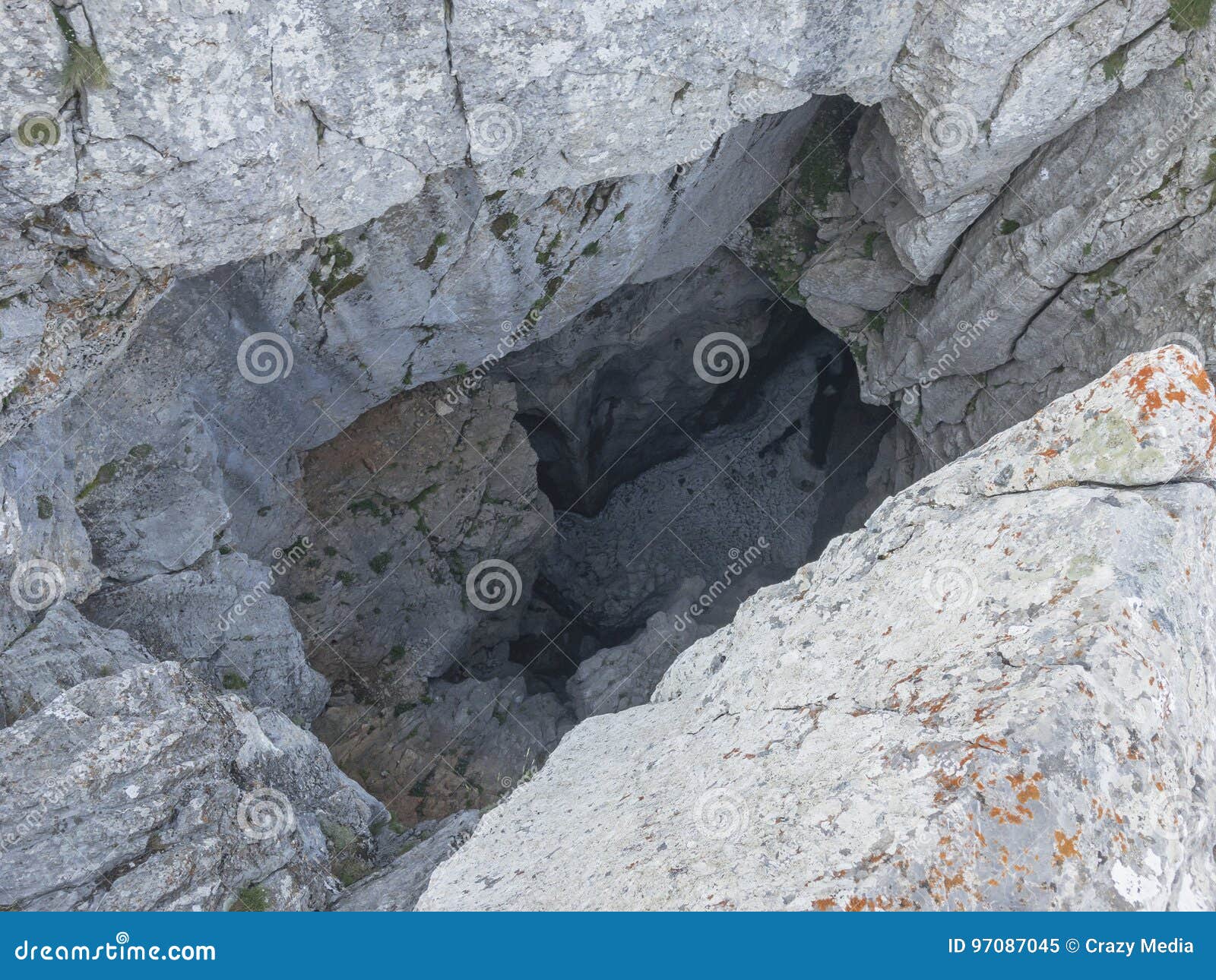 Snow Pits are Deep and Dangerous Stock Image - Image of dangerous ...