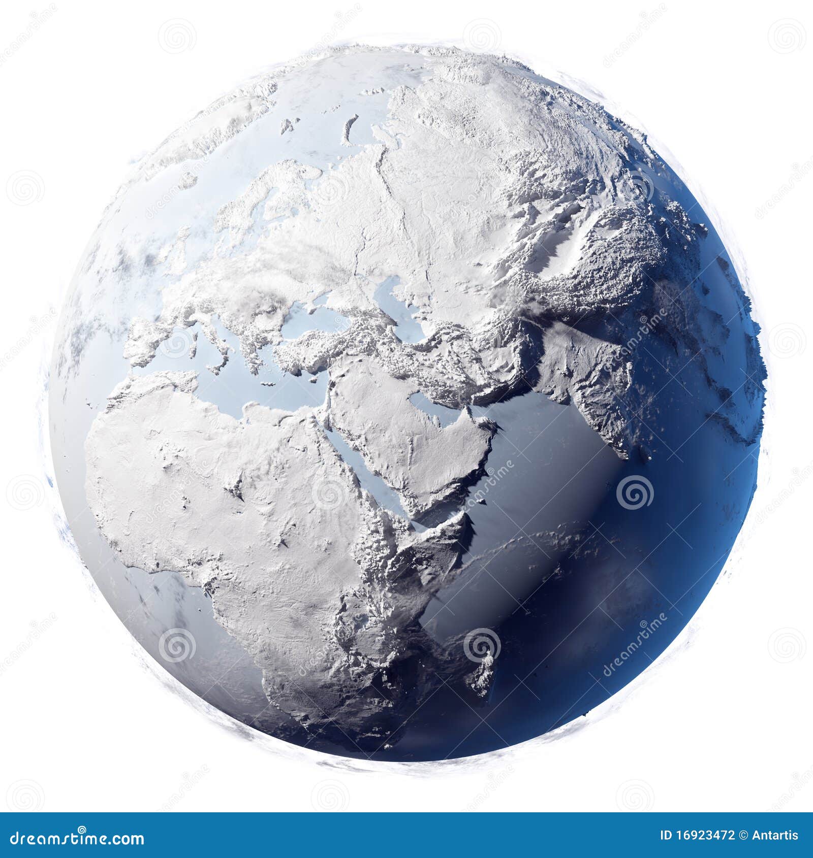 Snow Planet Earth stock illustration. Illustration of africa - 16923472