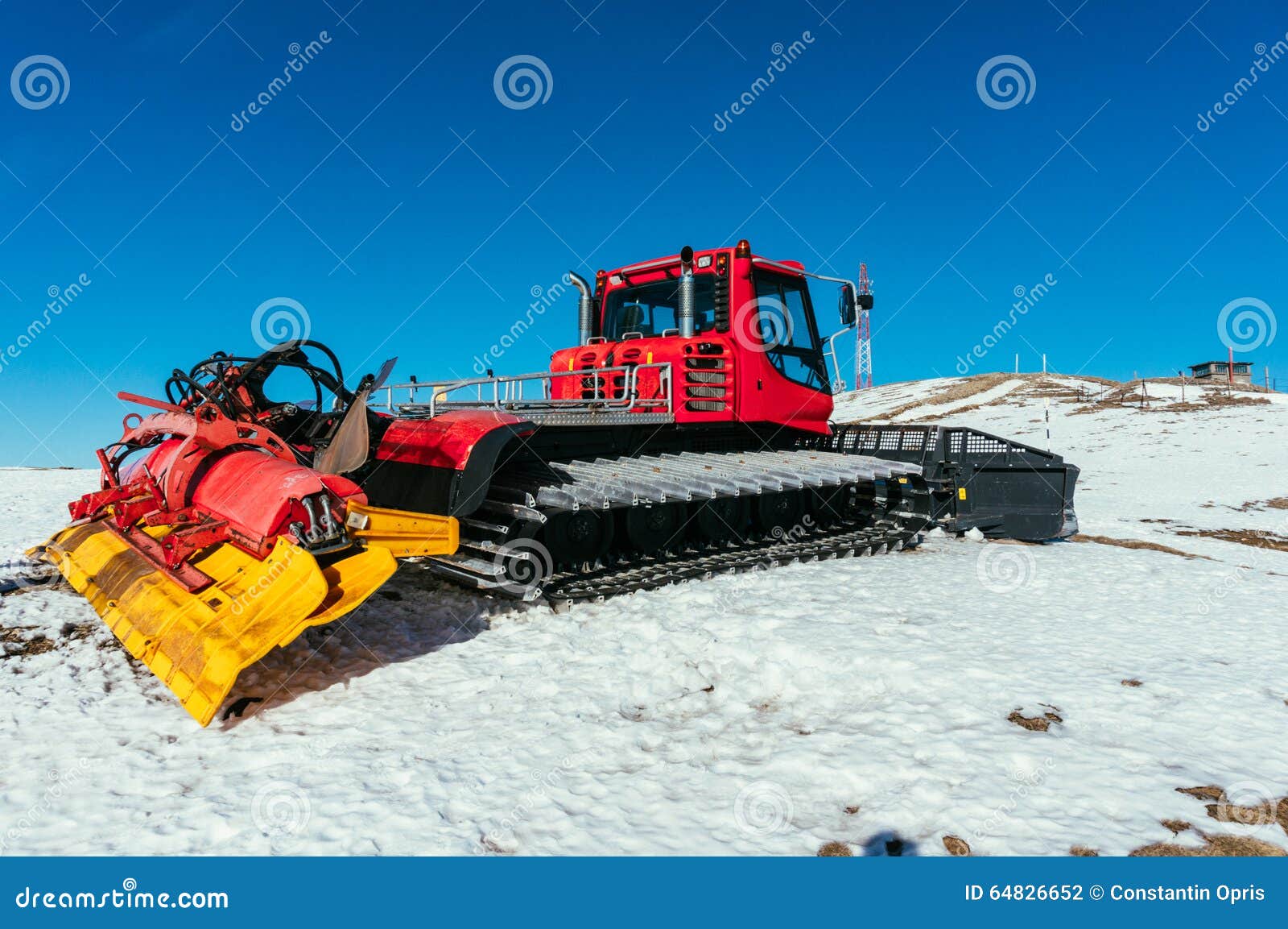 Snow plow stock photo. Image of large, yellow, range - 64826652