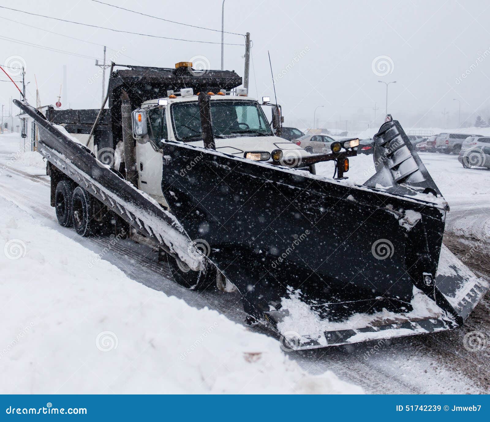 Snow Plow stock image. Image of bank, downtown, snow - 51742239