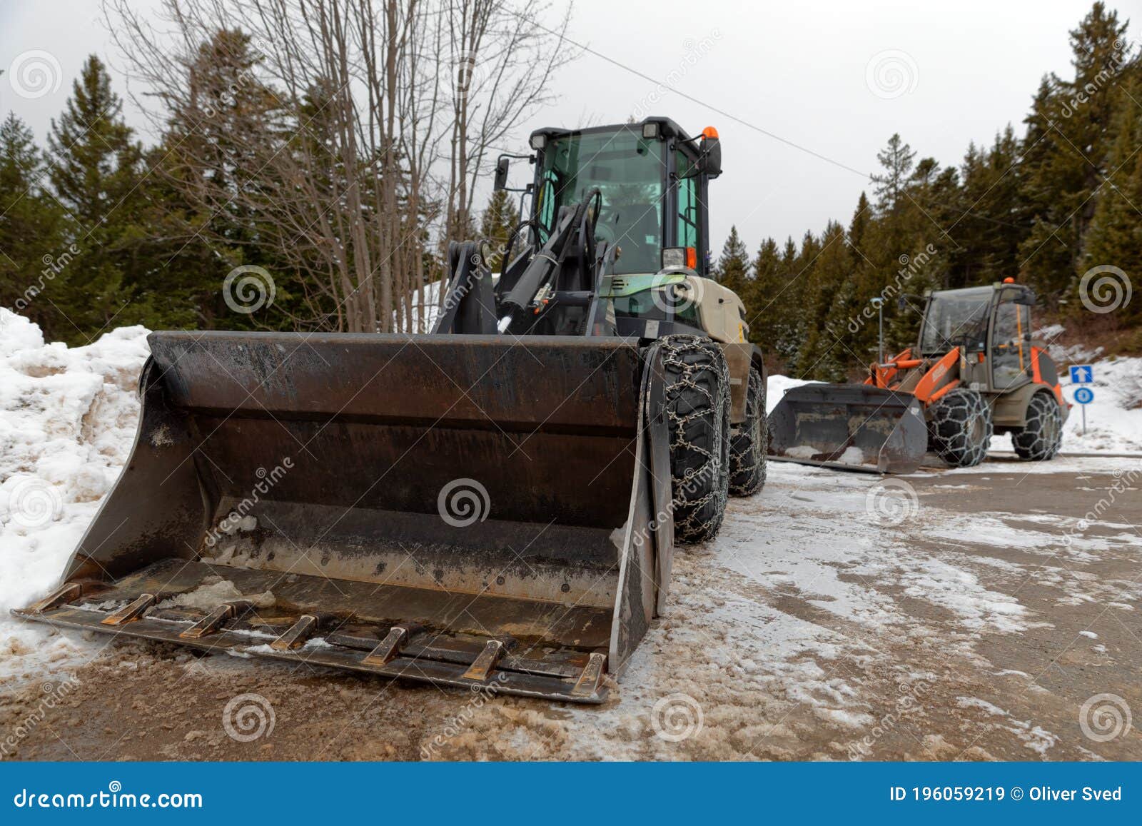 Snow Plow Machine Ready for Work Stock Image - Image of plow, snowfall ...