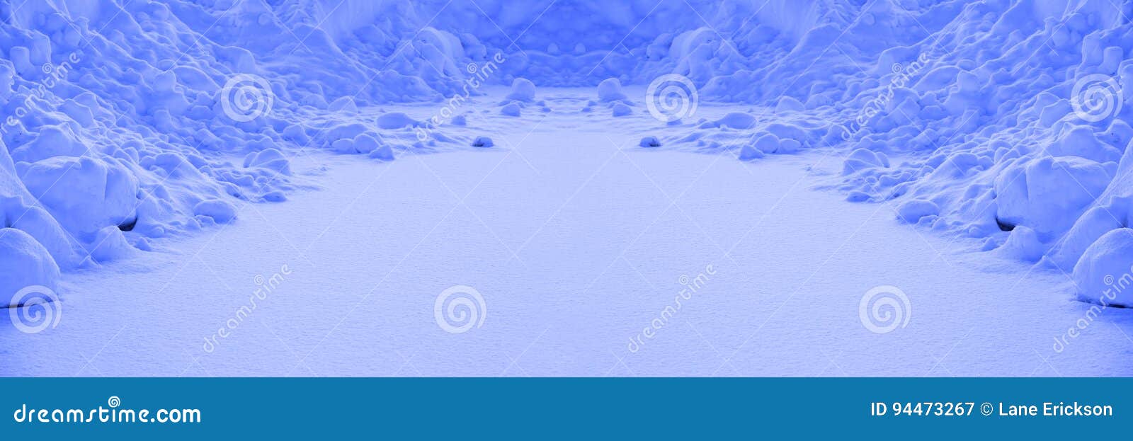 Snow Plowed from Road into a Pile with Freshly Fallen Stock Image ...