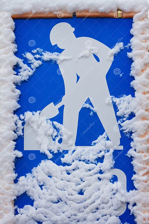 Snow Plowing Sign stock image. Image of road, plow, removal - 26582589