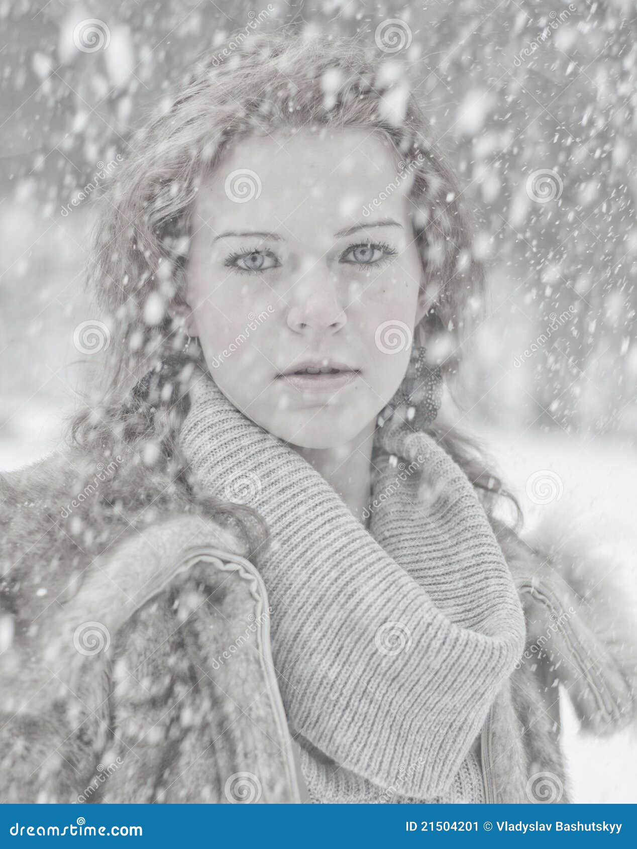 Snow portrait stock image. Image of person, beautiful - 21504201