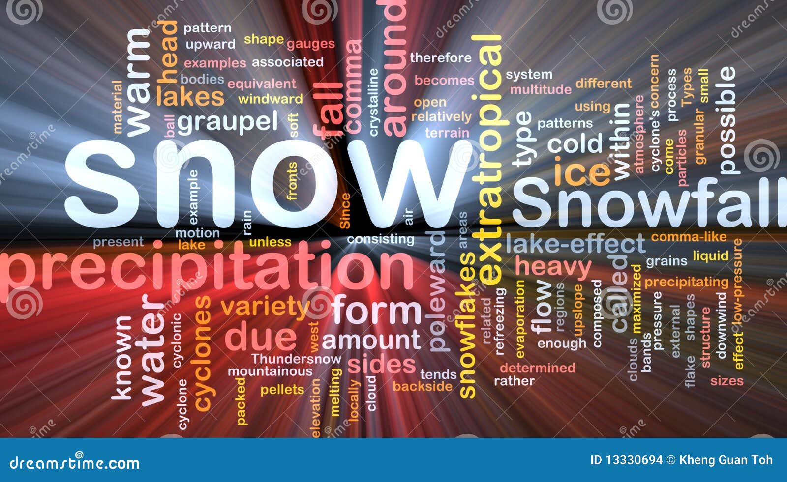 Snow Precipitation Background Concept Glowing Royalty-Free Cartoon ...
