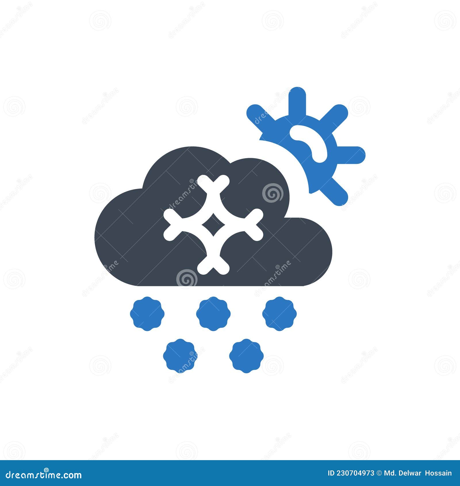 Snow Precipitation Background Concept Glowing Royalty-Free Cartoon ...