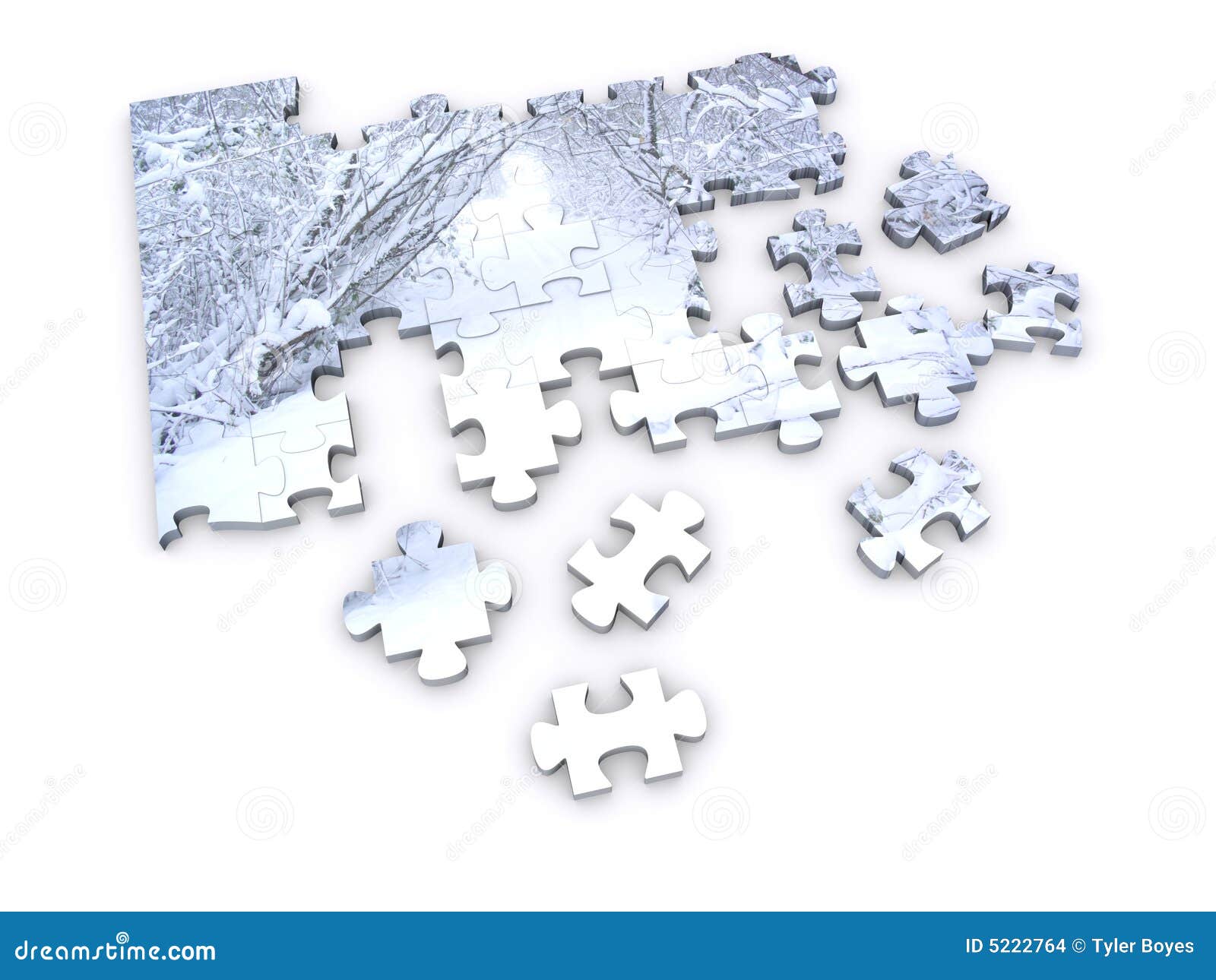 Snow Puzzle stock illustration. Illustration of piece - 5222764