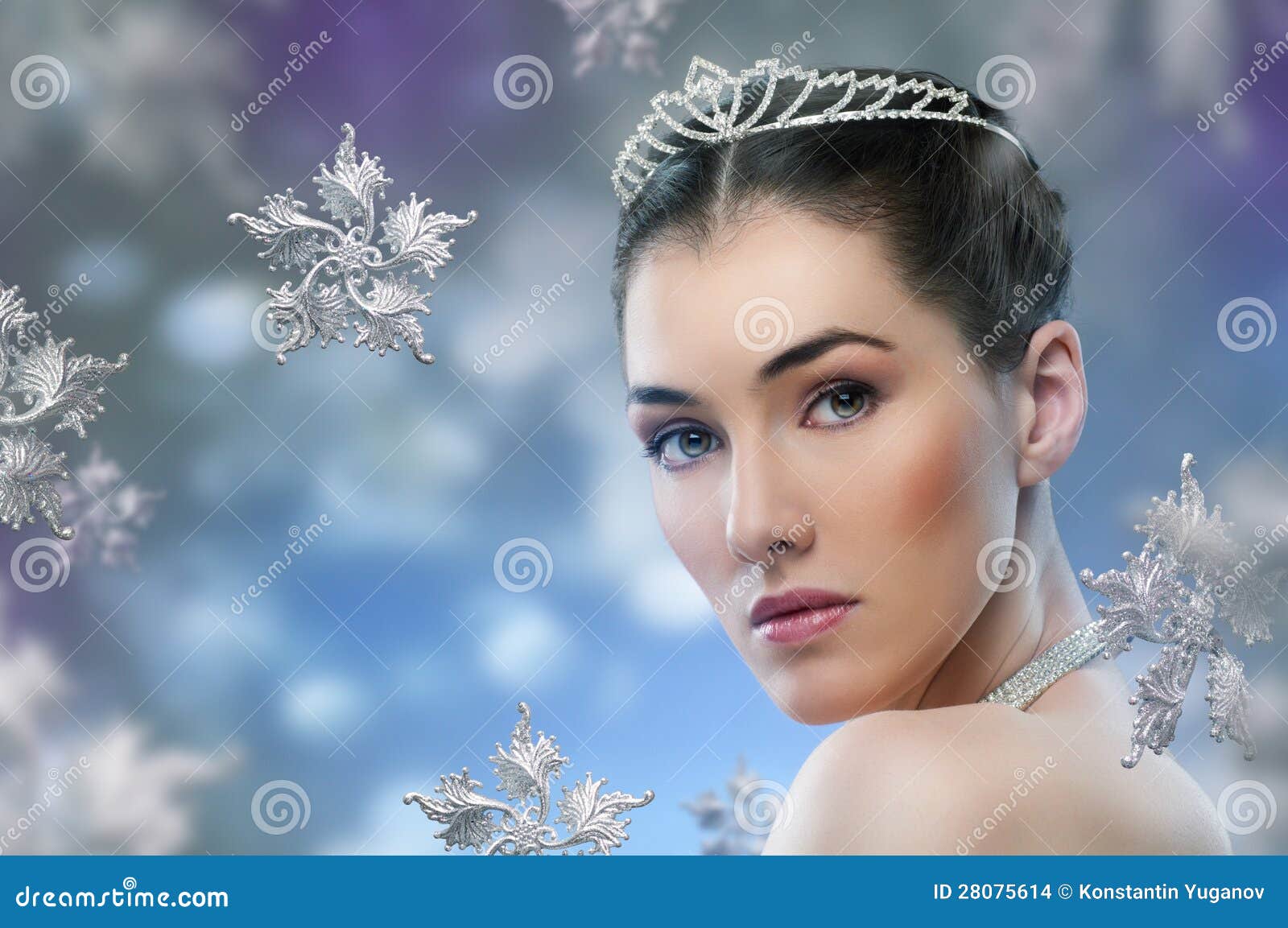 Snow Queen stock photo. Image of beauty, makeup, care - 28075614