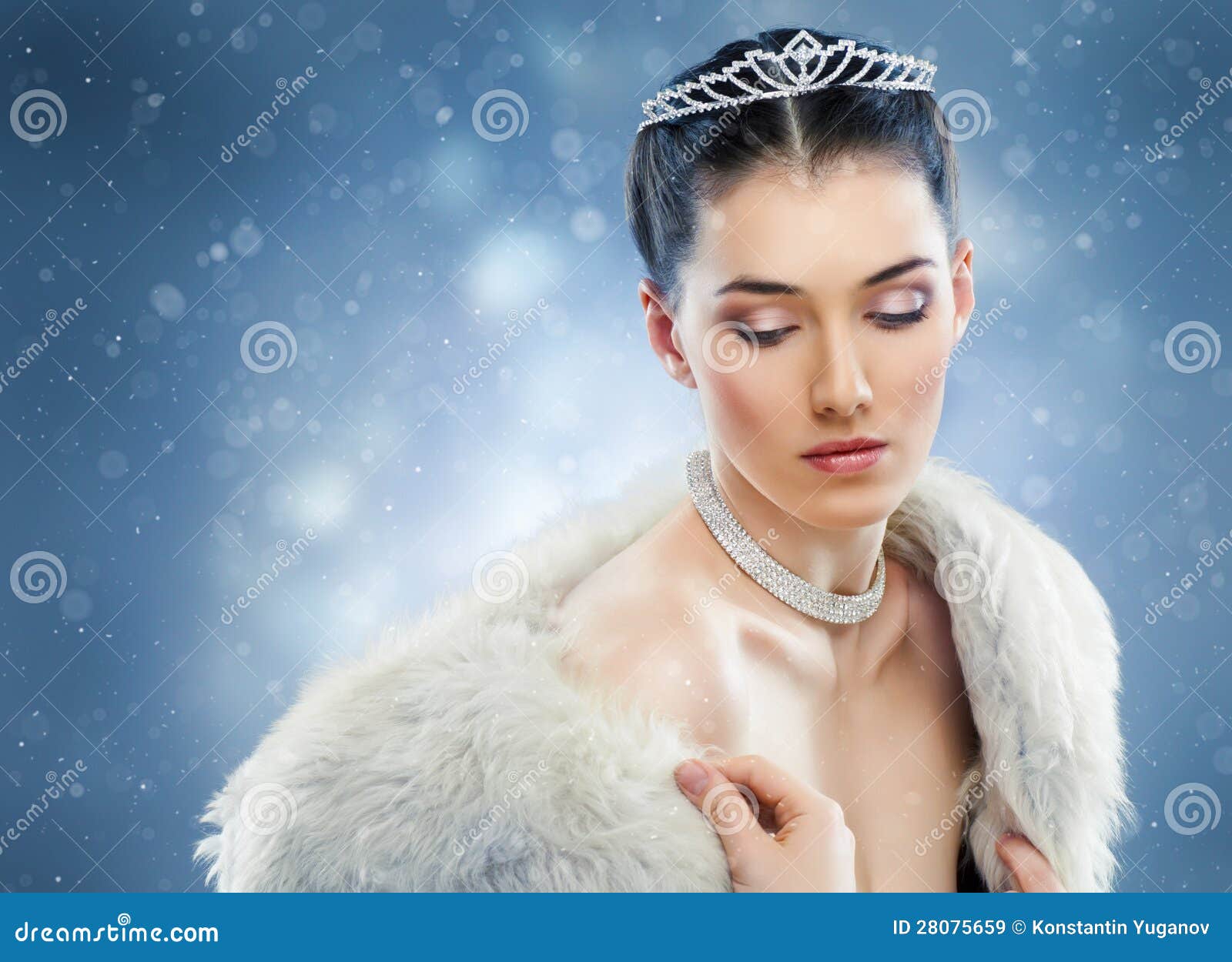 Snow Queen stock image. Image of female, complexion, clean - 28075659