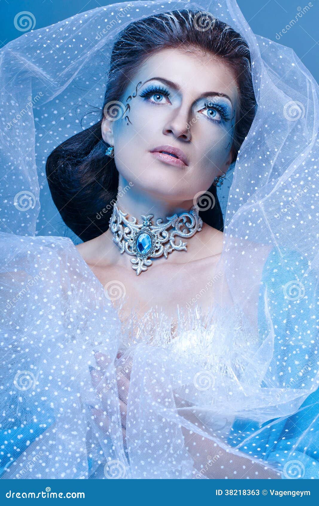 Snow Queen stock image. Image of looking, background - 38218363