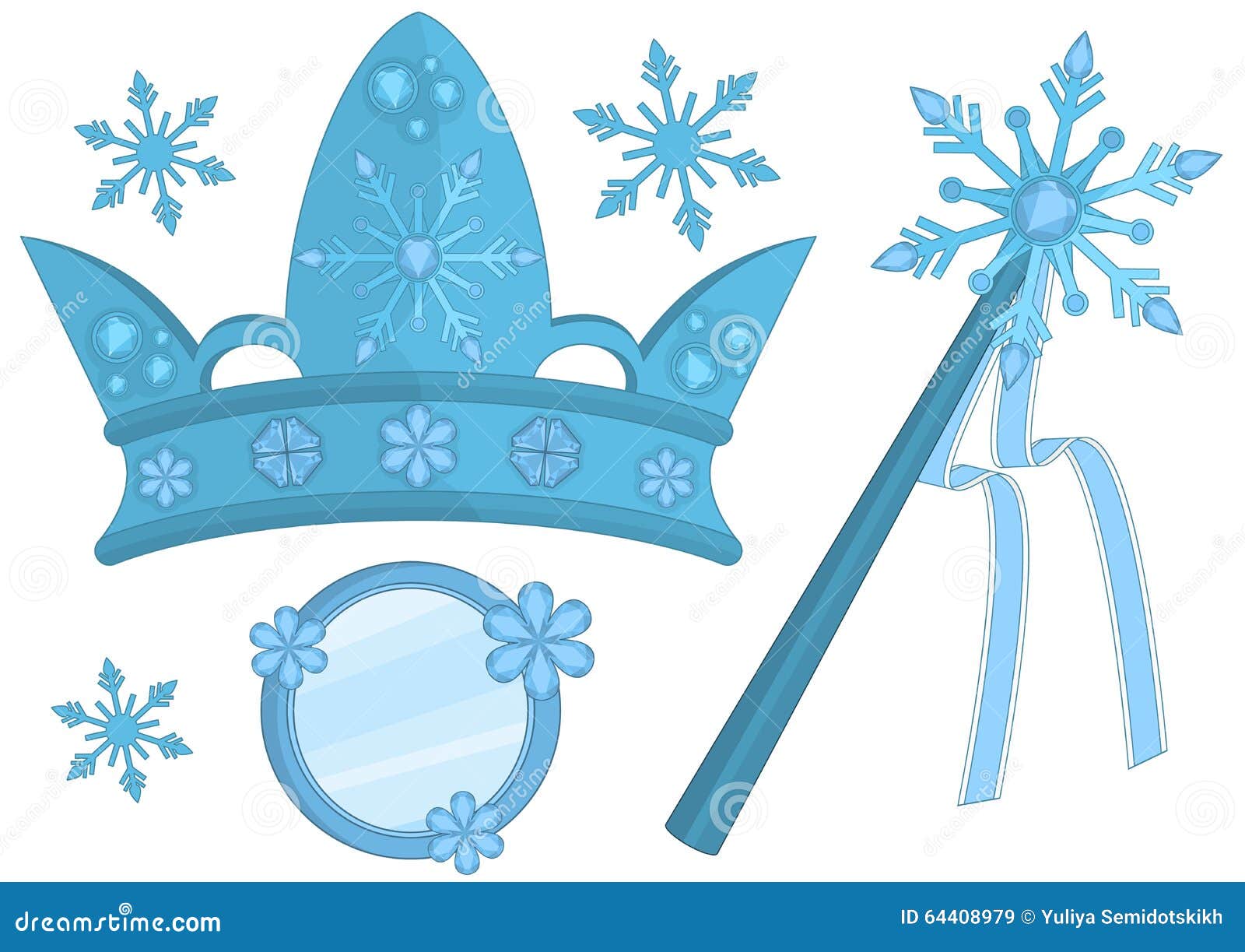 Snow Queen Accessories stock vector. Illustration of girls - 64408979