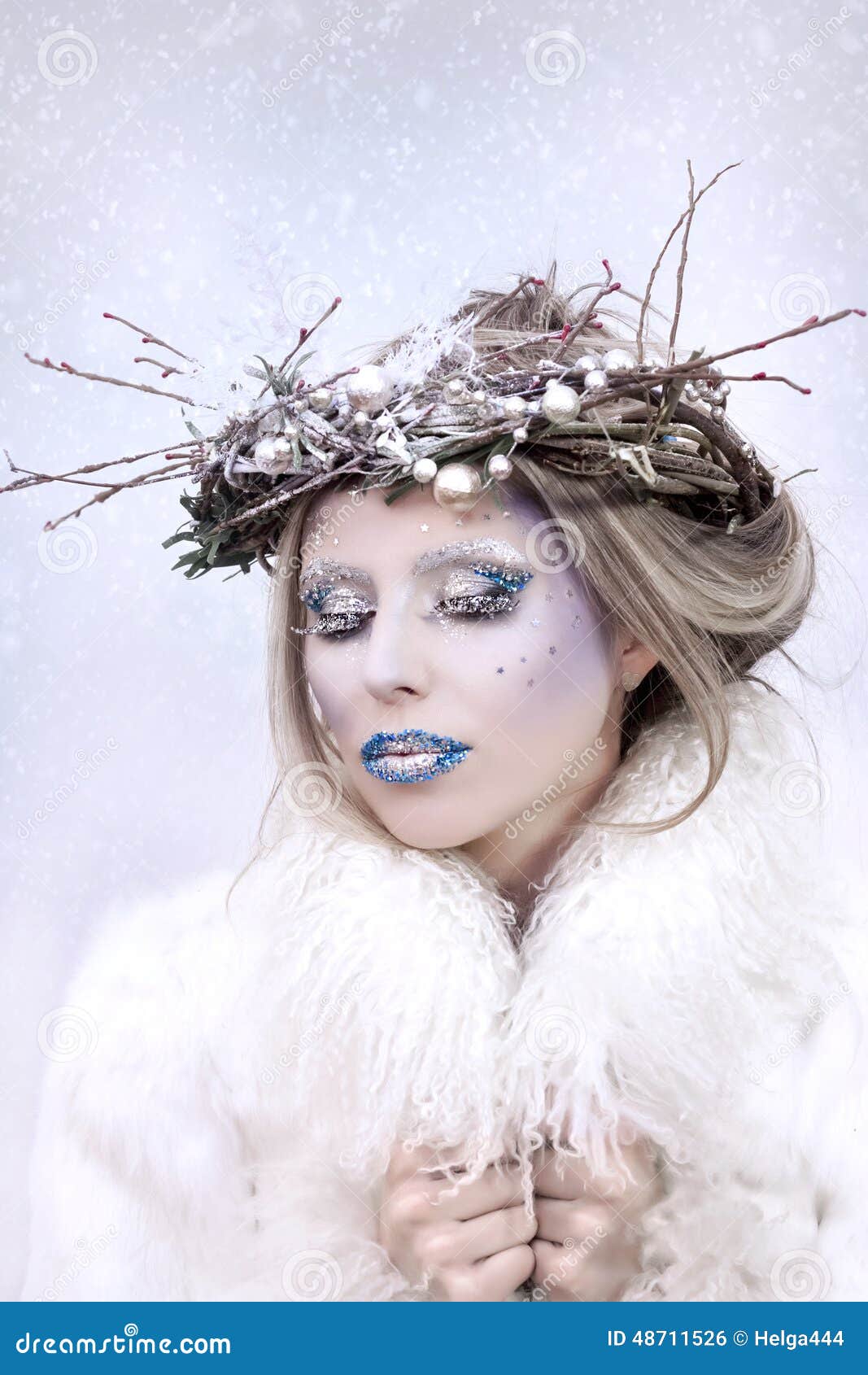 Snow Queen stock photo. Image of xmas, winter, snow, beautiful - 48711526