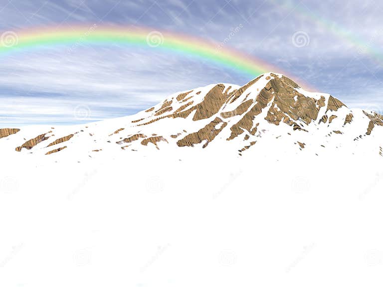 Snow rainbow stock illustration. Illustration of colors - 3923045