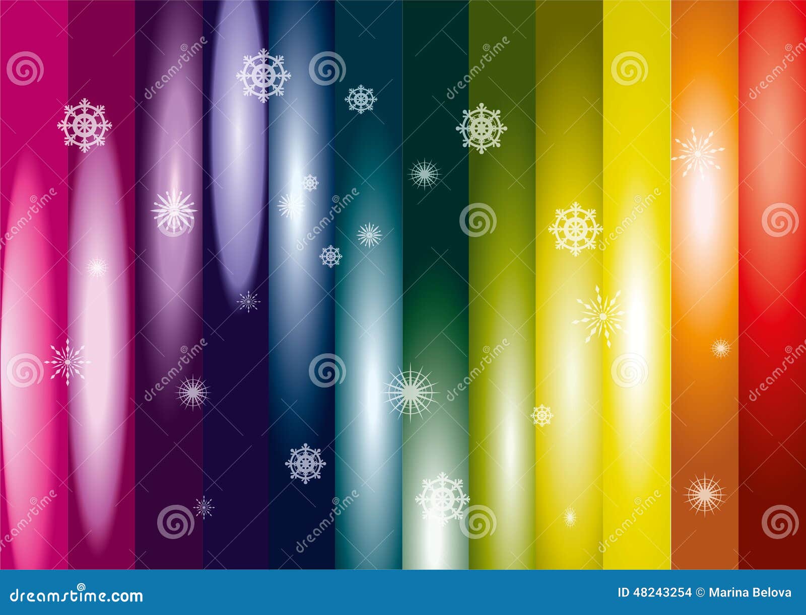 Snow rainbow stock vector. Illustration of snowflakes - 48243254
