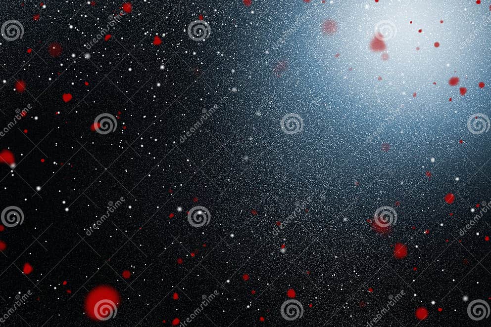 Snow with red flakes stock illustration. Illustration of magic - 78745731