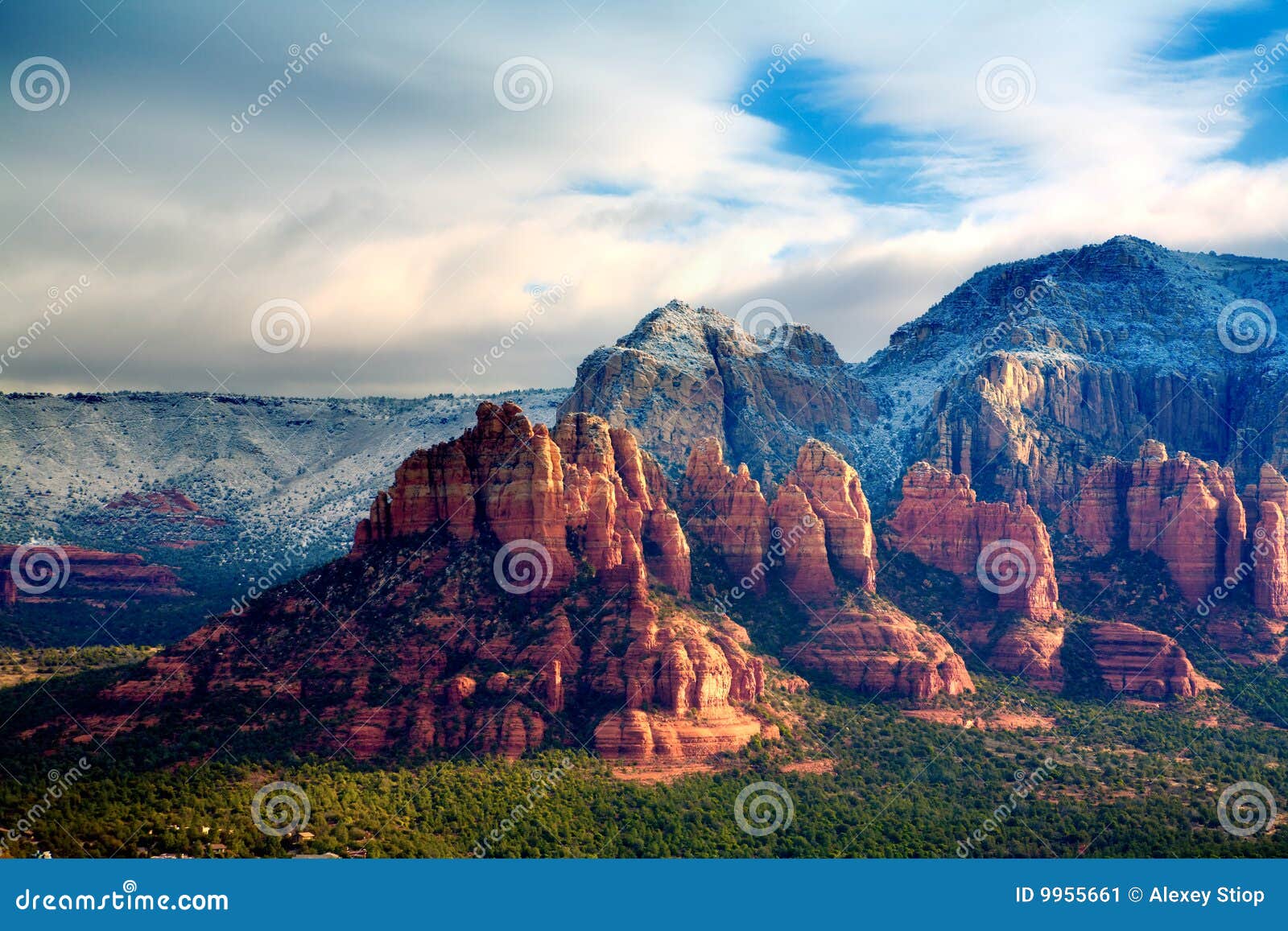 Snow on Red Rocks stock image. Image of snow, geological - 9955661