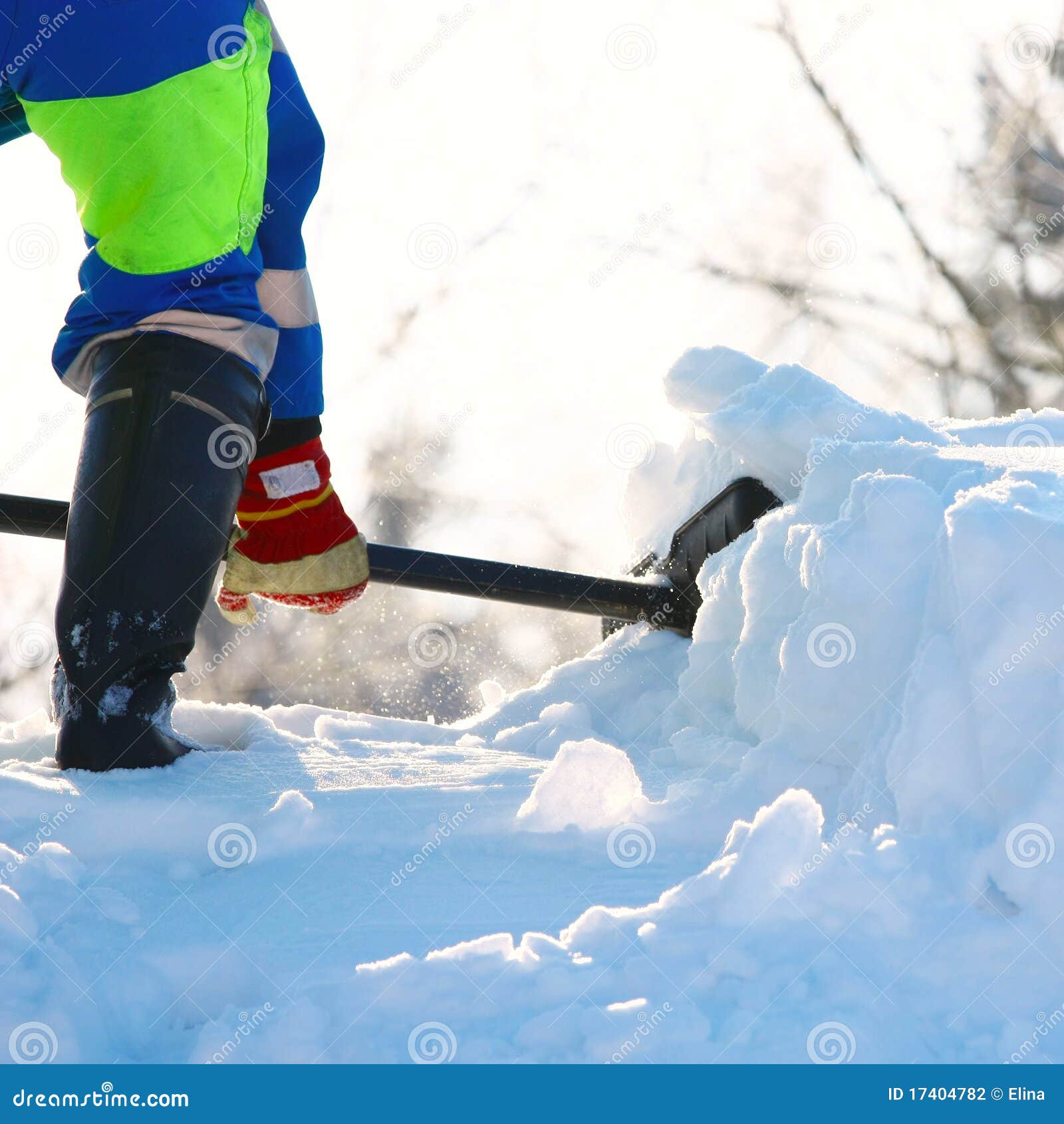 Snow Removal stock photo. Image of december, handle, removal - 17404782