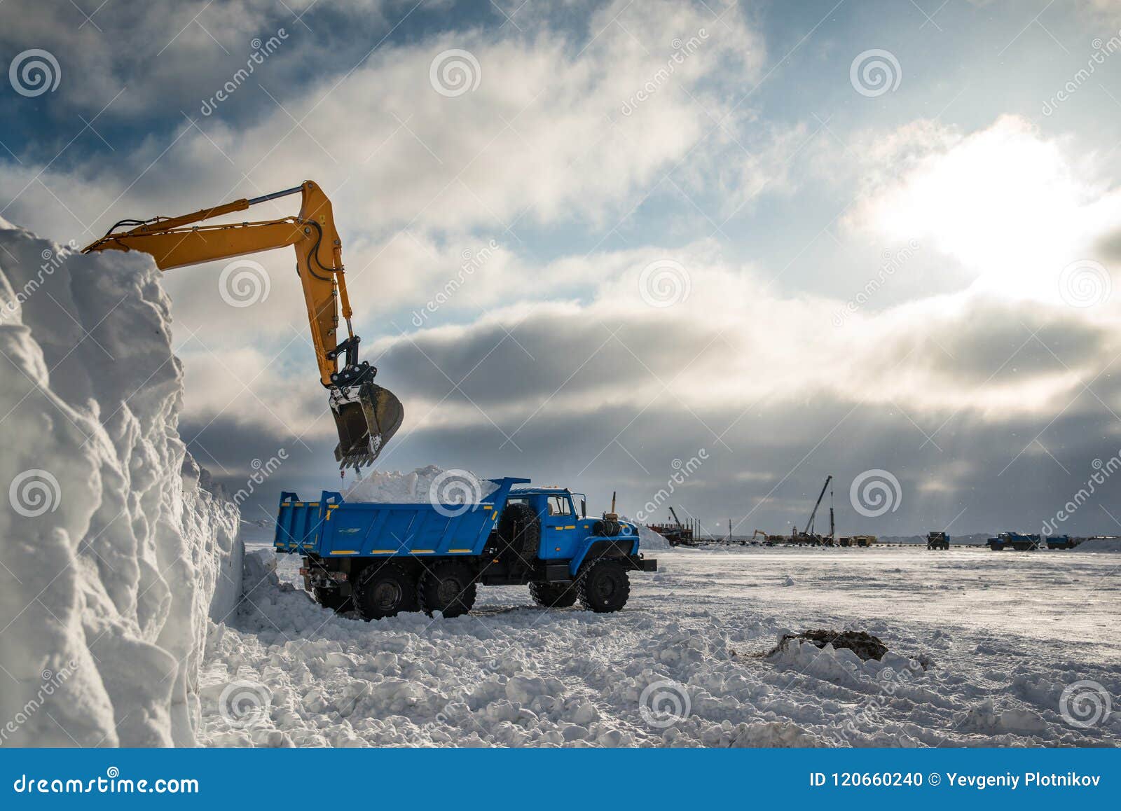 Snow Removal in the Arctic. Editorial Image - Image of construction ...