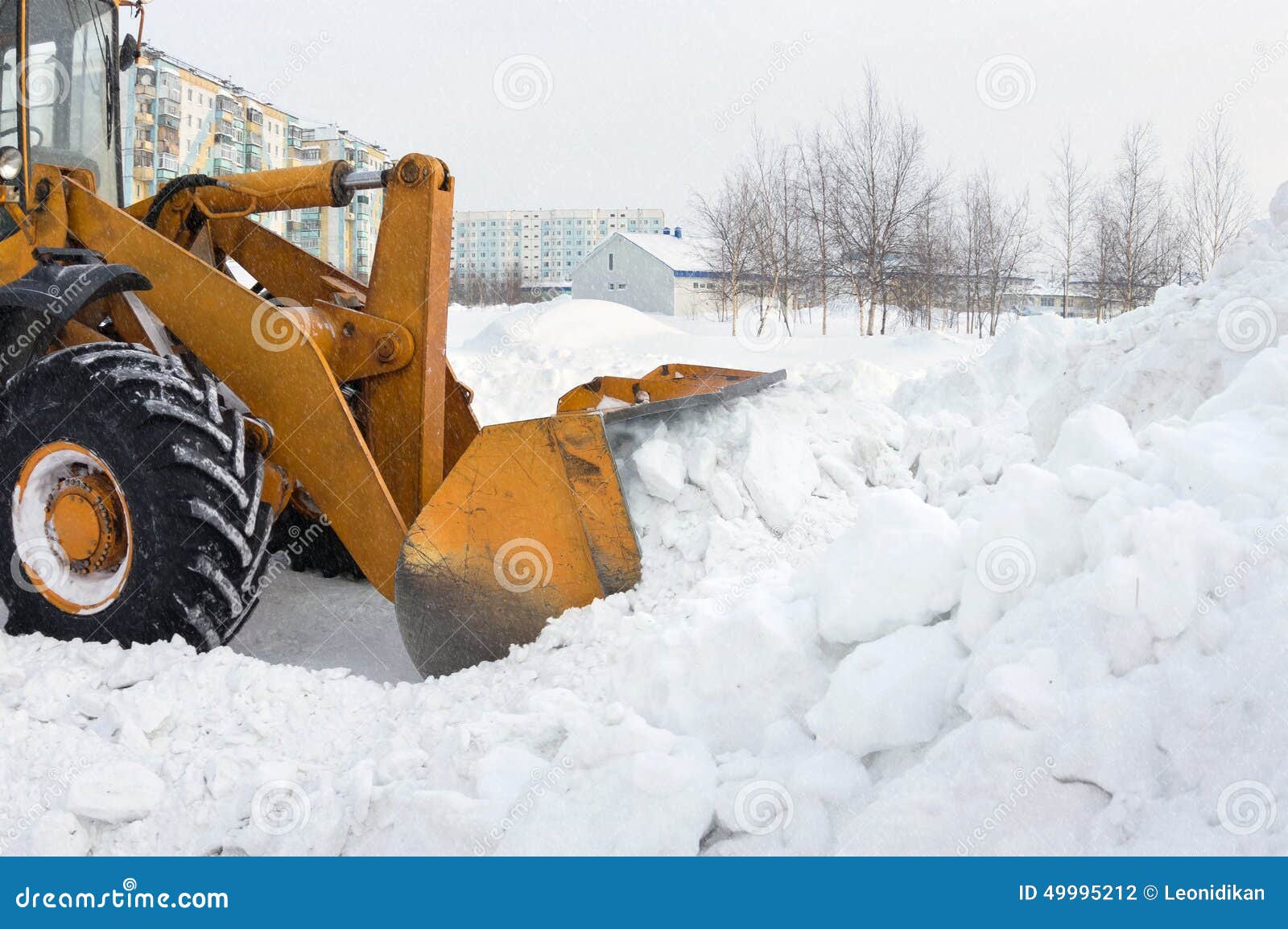 Snow removal stock photo. Image of bulldozer, machine - 49995212