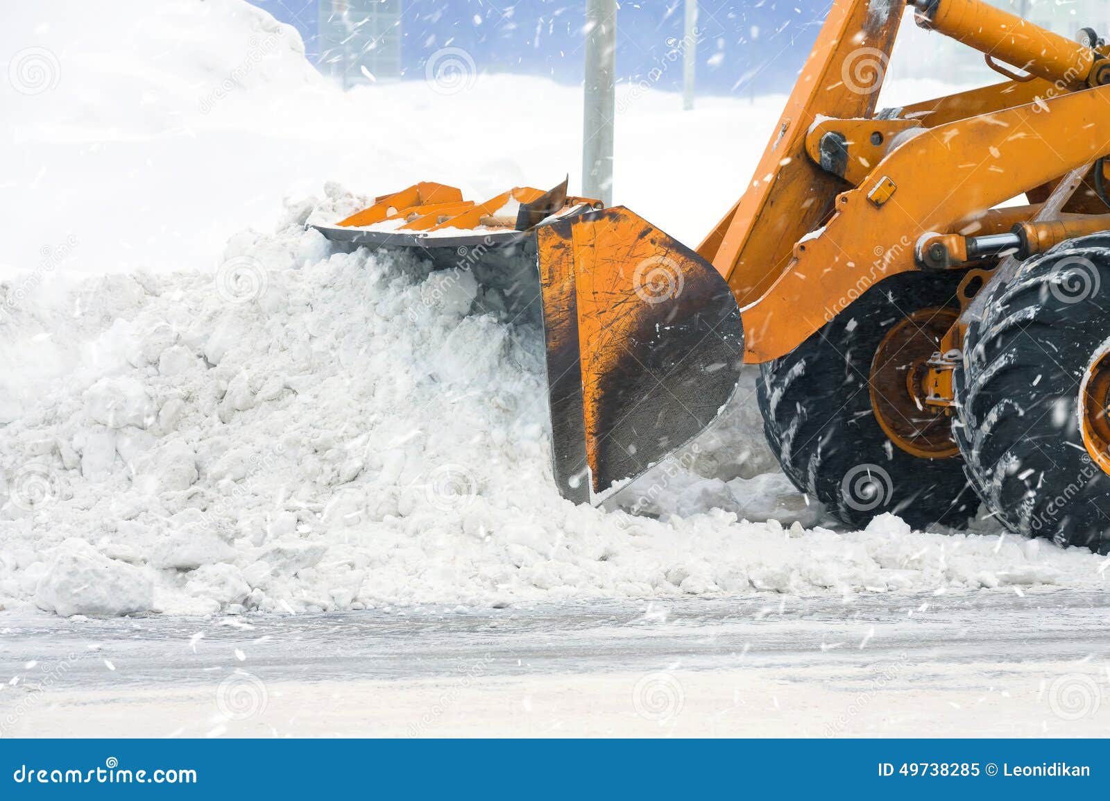 Snow removal stock image. Image of driver, loader, digger - 49738285